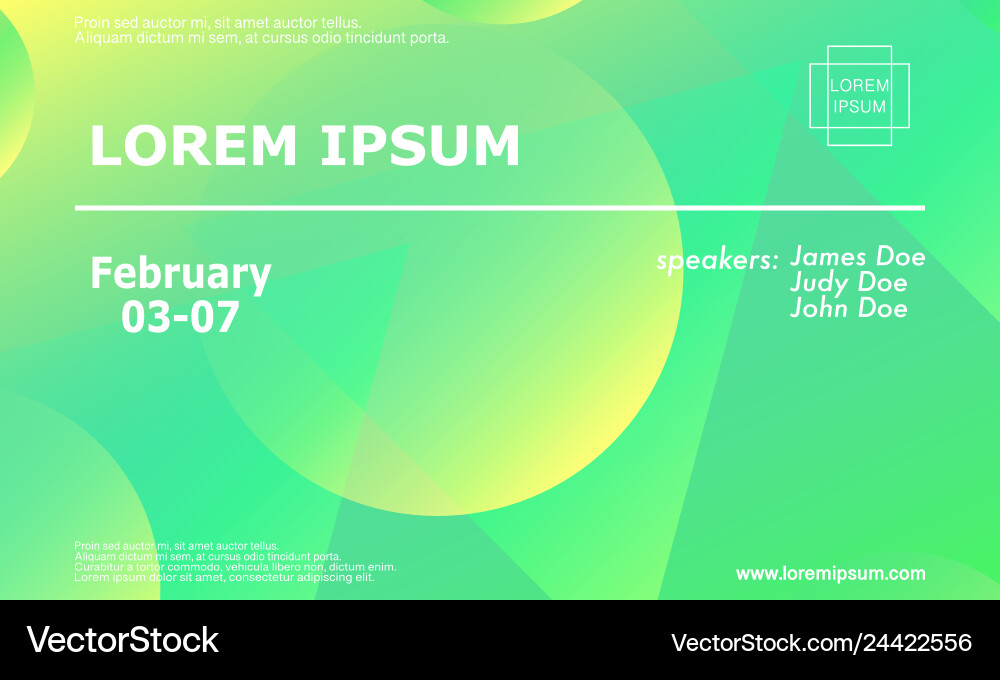 Conference invitation design template Royalty Free Vector