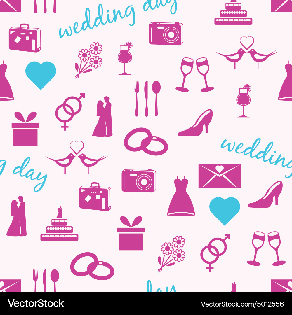 Elegant Wedding Pattern Royalty Free Vector Image