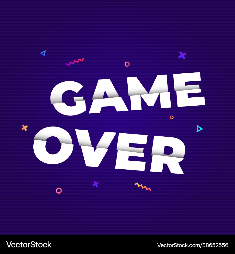 Game over Royalty Free Vector Image - VectorStock