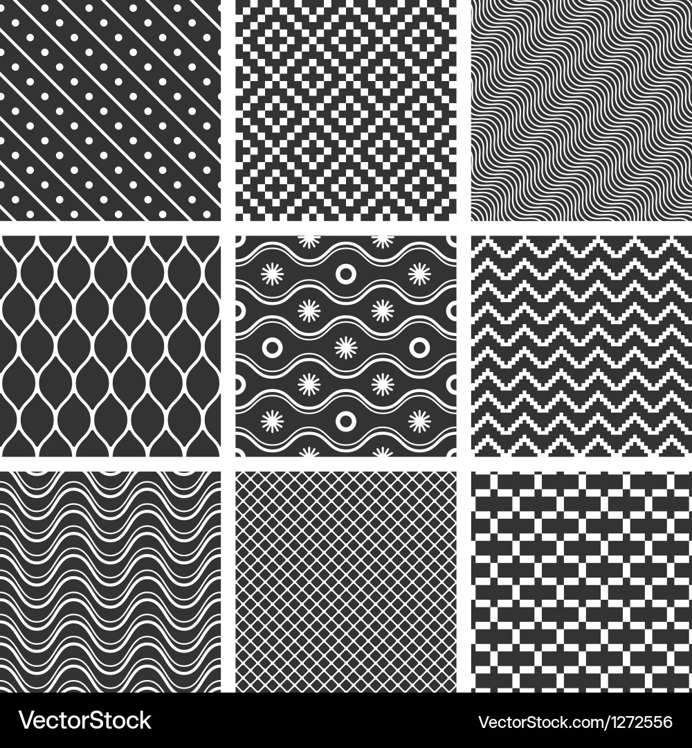 Modern Monochrome Geometric Patterns Royalty Free Vector