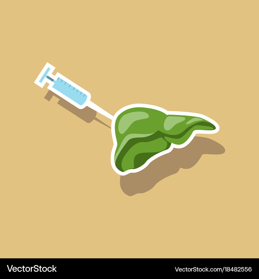 Paper sticker on theme world hepatitis day Vector Image