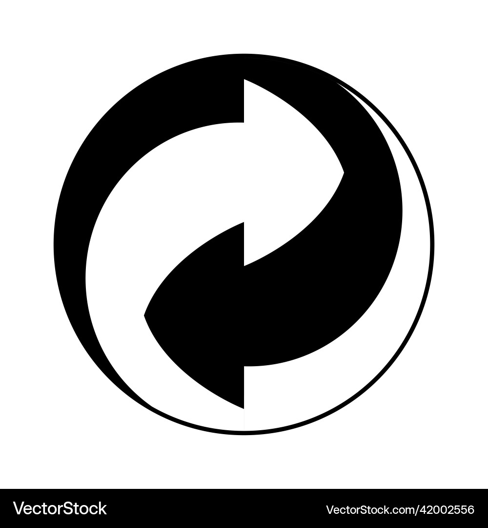 Recycle icon packaging symbol Royalty Free Vector Image