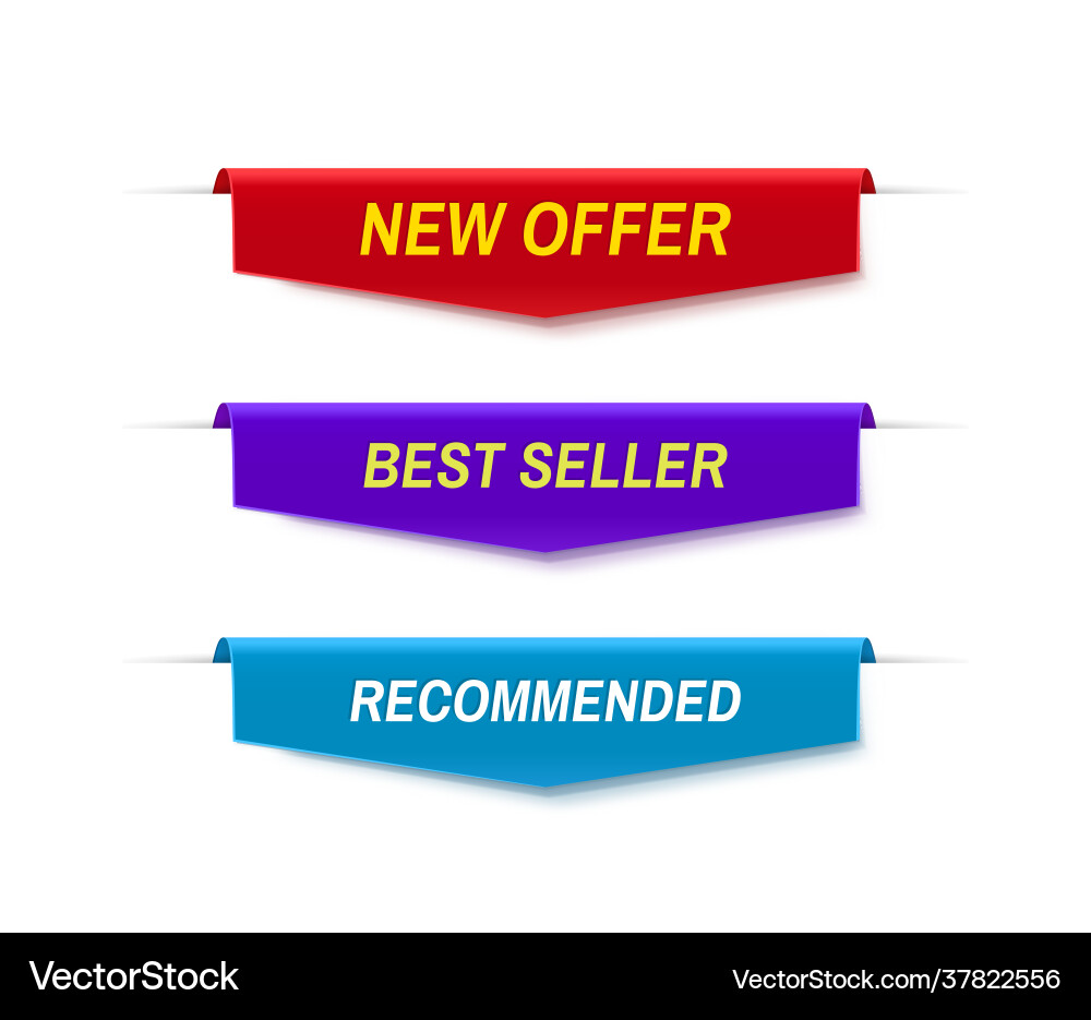 Set color sale banners Royalty Free Vector Image