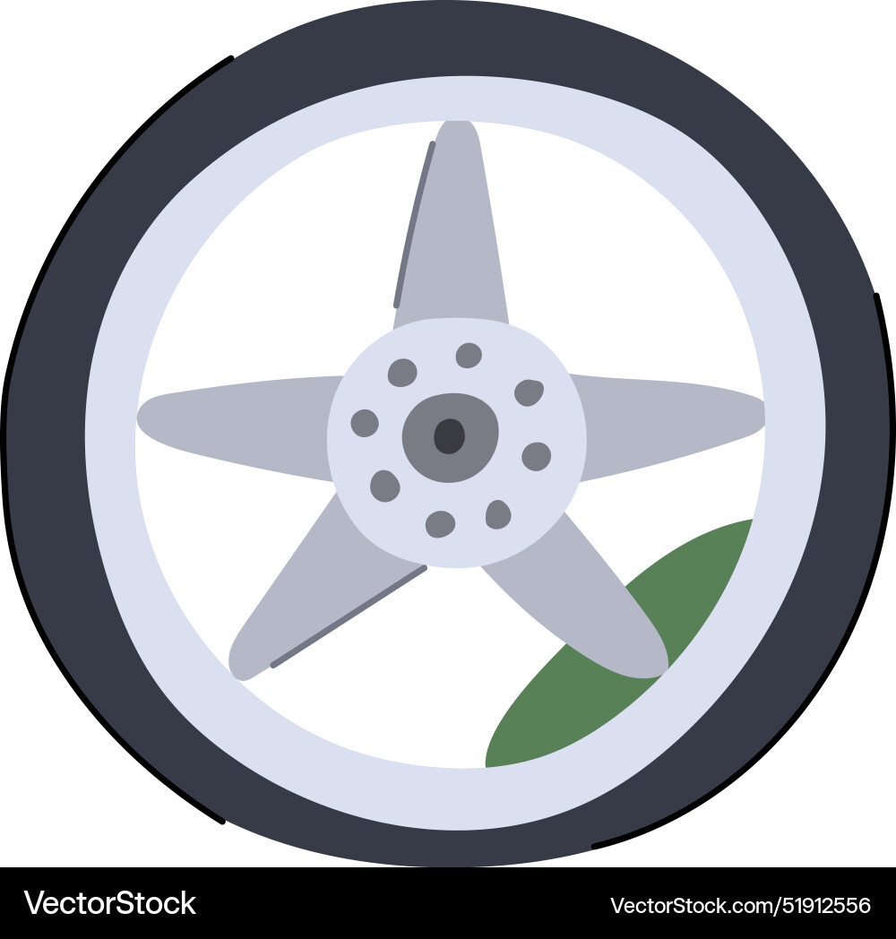 Speed wheel car cartoon Royalty Free Vector Image