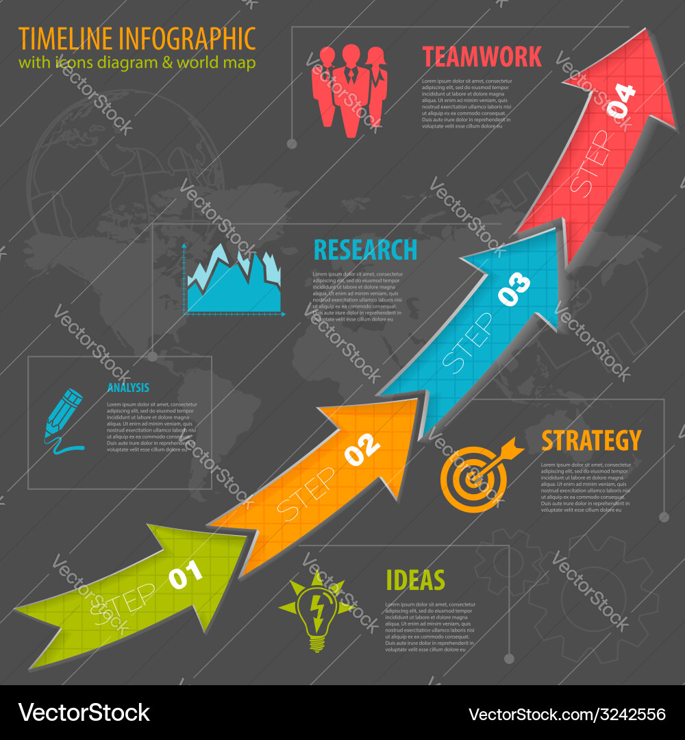 Timeline infographic Royalty Free Vector Image