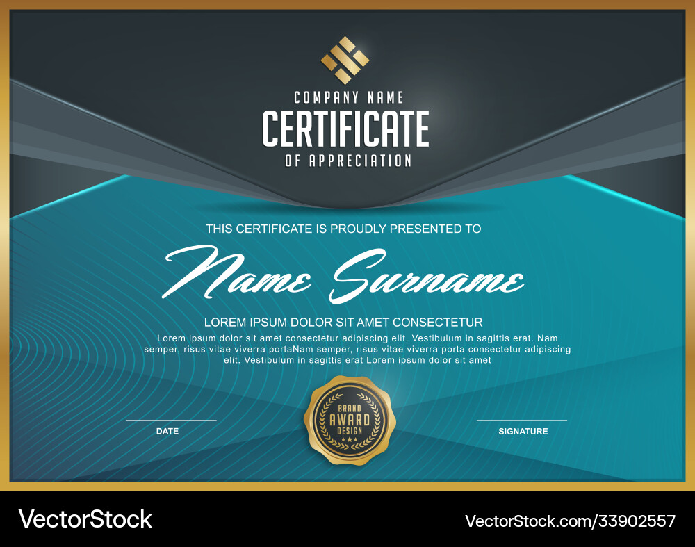 Certificate 260 Royalty Free Vector Image - VectorStock