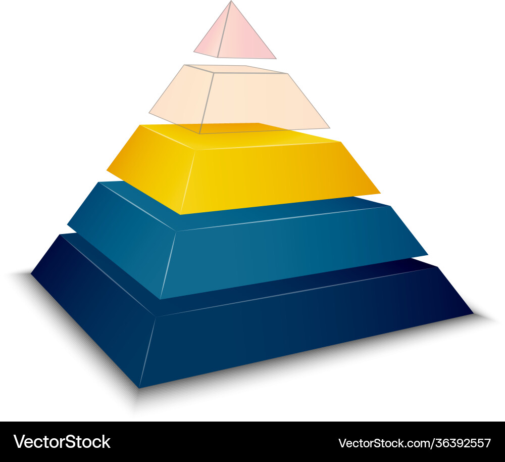 Colorful Pyramid Chart Icon – Royalty-Free Vector | VectorStock