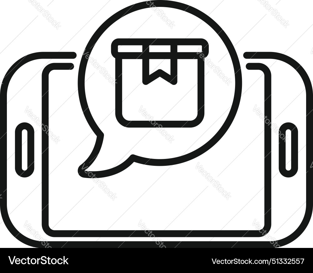 Delivery tracking smartphone notification icon Vector Image