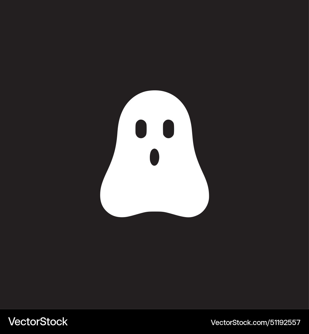 Ghost - black and white isolated icon Royalty Free Vector