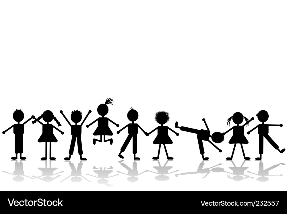 Glückliche Kinder Lizenzfreies Vektorbild - VectorStock