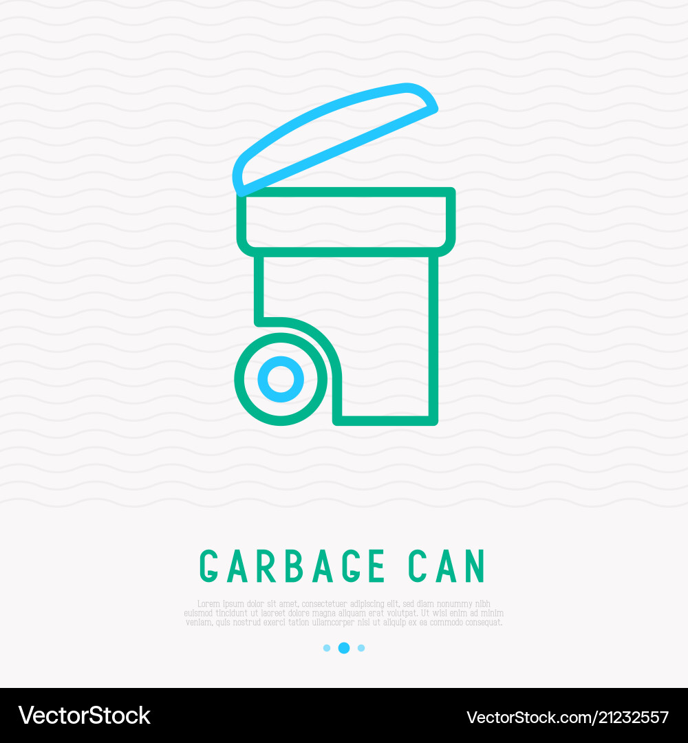 Waste Bin Line Icon Royalty Free Vector Image - VectorStock