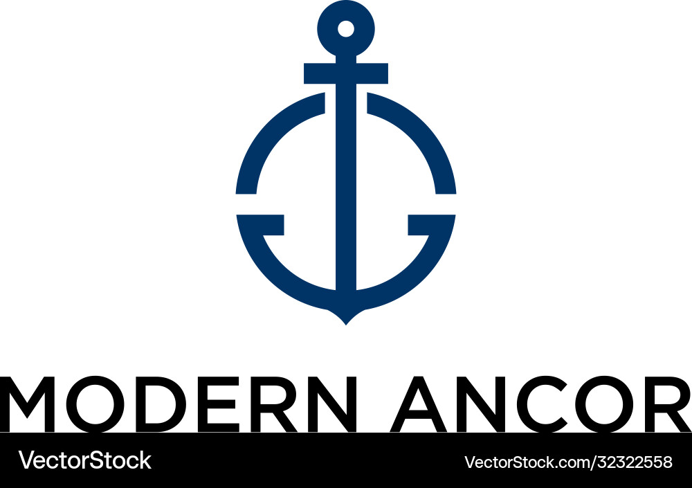 Anchor logo Royalty Free Vector Image - VectorStock