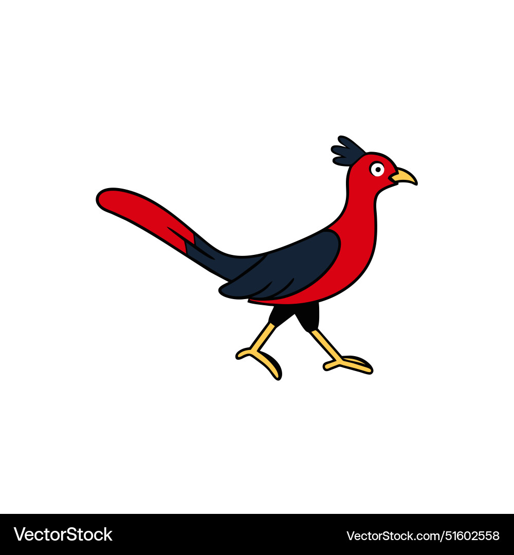 Asian koel bird walks icon Royalty Free Vector Image