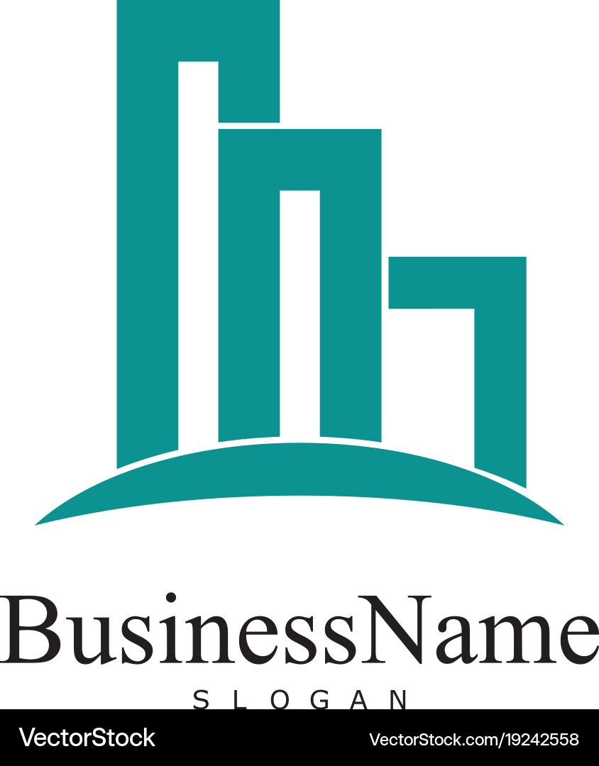 Building construction business logo Royalty Free Vector