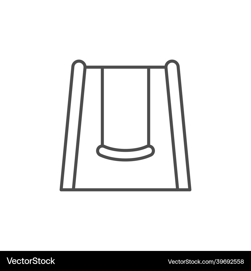 Children swing line outline icon Royalty Free Vector Image