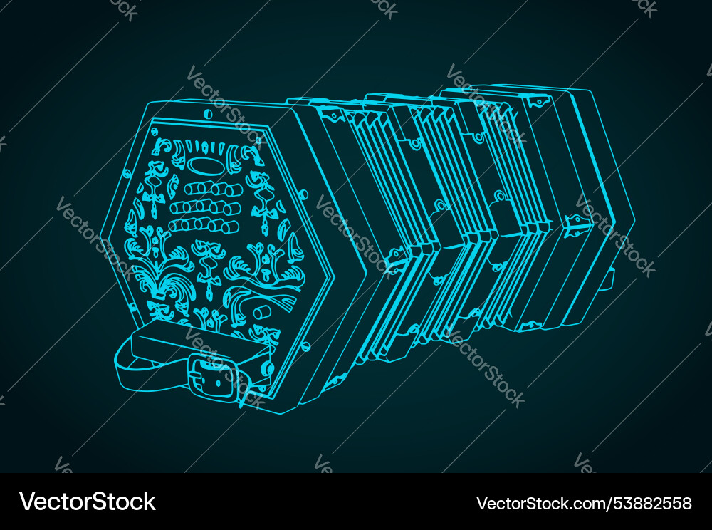Concertina instrument Royalty Free Vector Image
