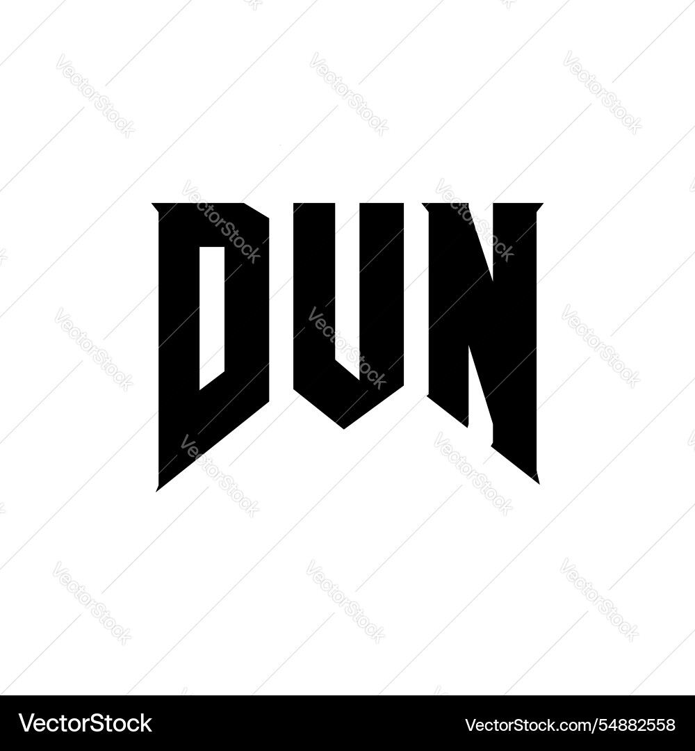 Dun letter logo design for technology company Vector Image