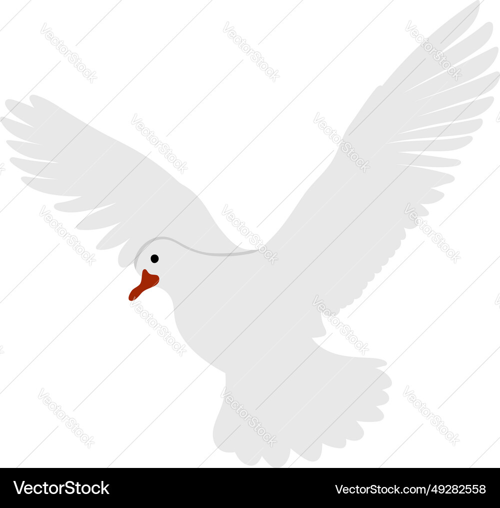 Flying white dove Royalty Free Vector Image - VectorStock