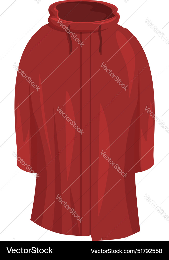 Red raincoat hanging waterproof outerwear Vector Image