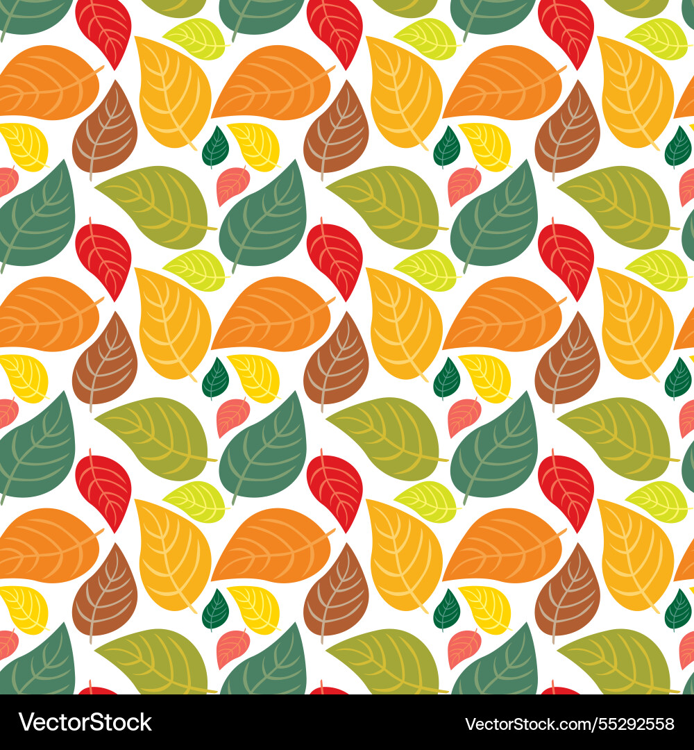 Seamless leaves pattern Royalty Free Vector Image