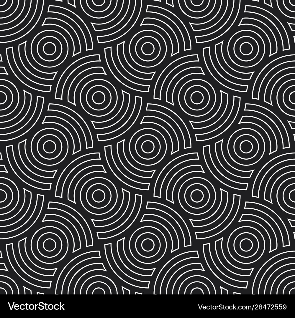 Black and White Circle Pattern Royalty Free Vector Image