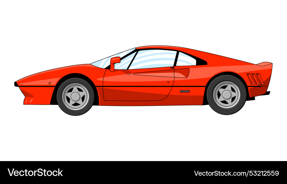 Ferrari 288 gto Royalty Free Vector Image - VectorStock