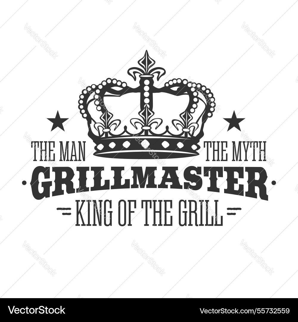 Grill master clip art design shape Royalty Free Vector Image