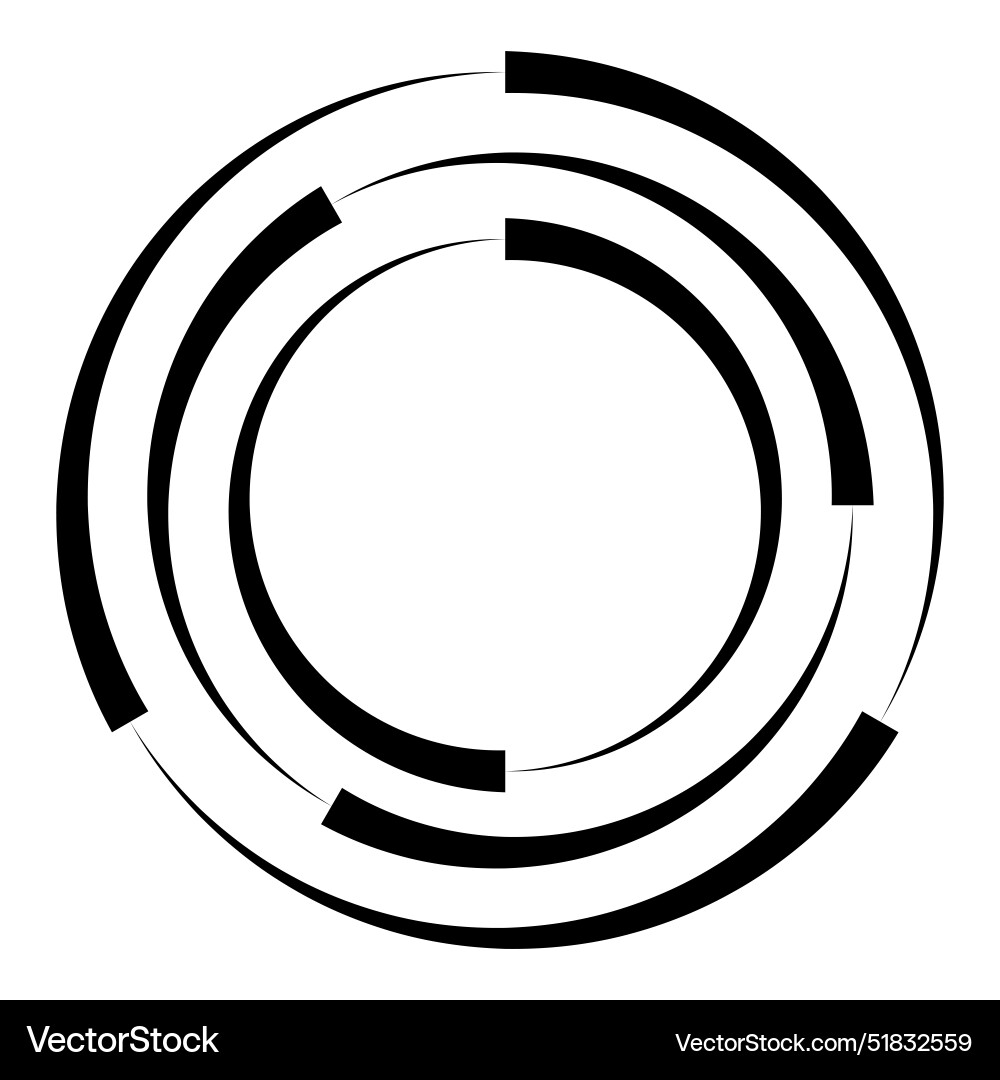 Halftone speed lines circle geometric art Vector Image