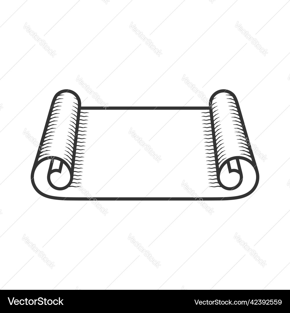 Image of a book scroll and manuscript Royalty Free Vector