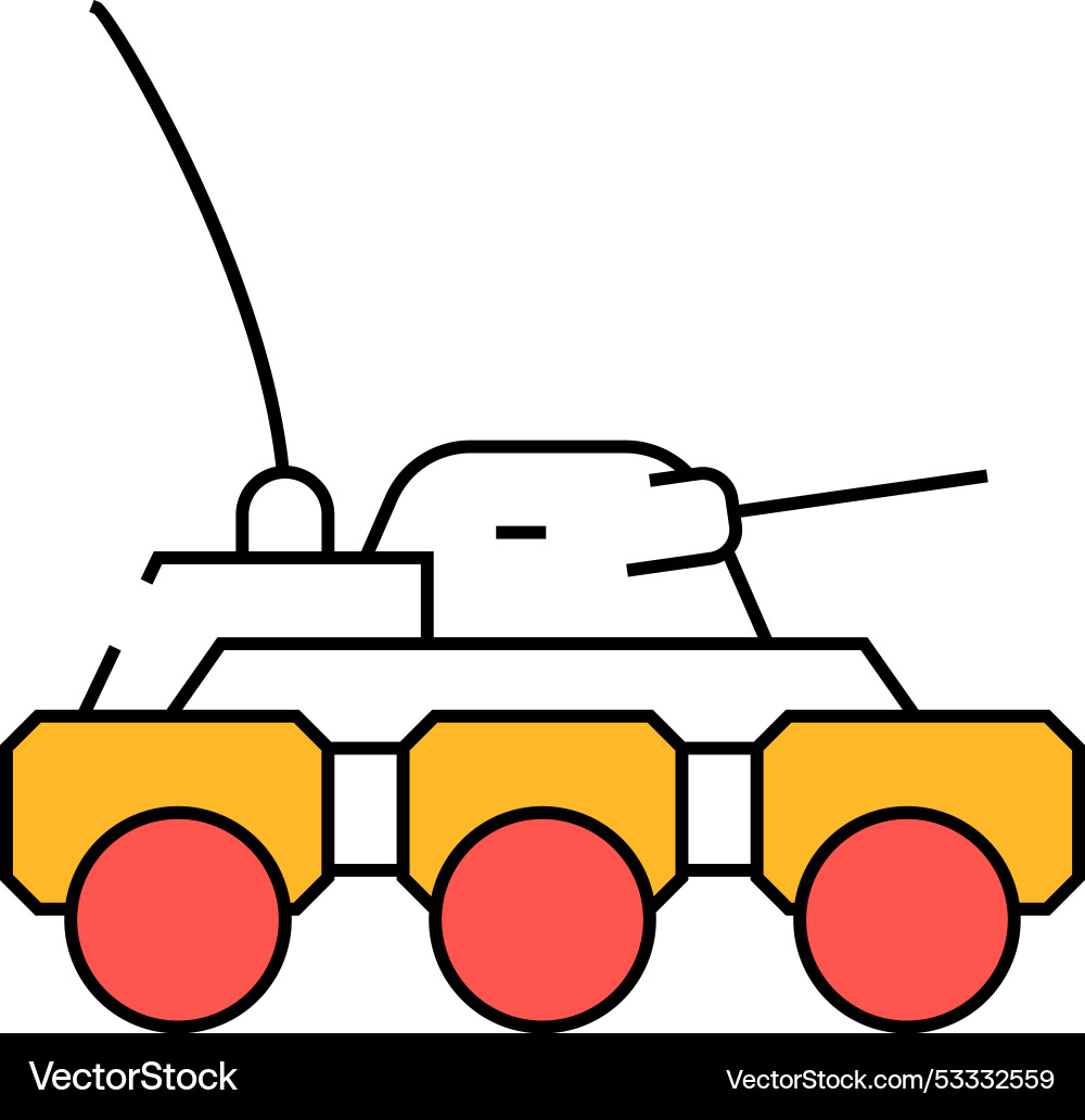 Military robot icon color Royalty Free Vector Image