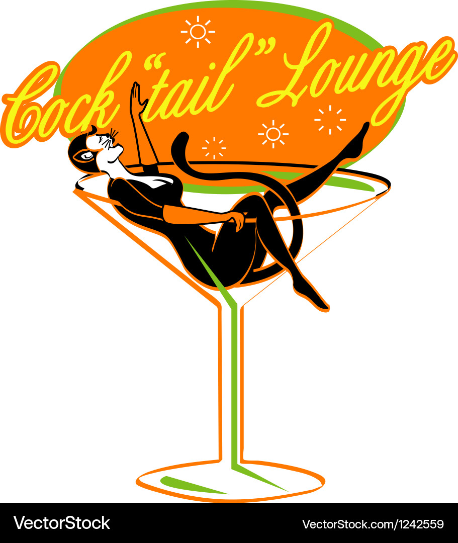 Pin up lounge girl Royalty Free Vector Image - VectorStock