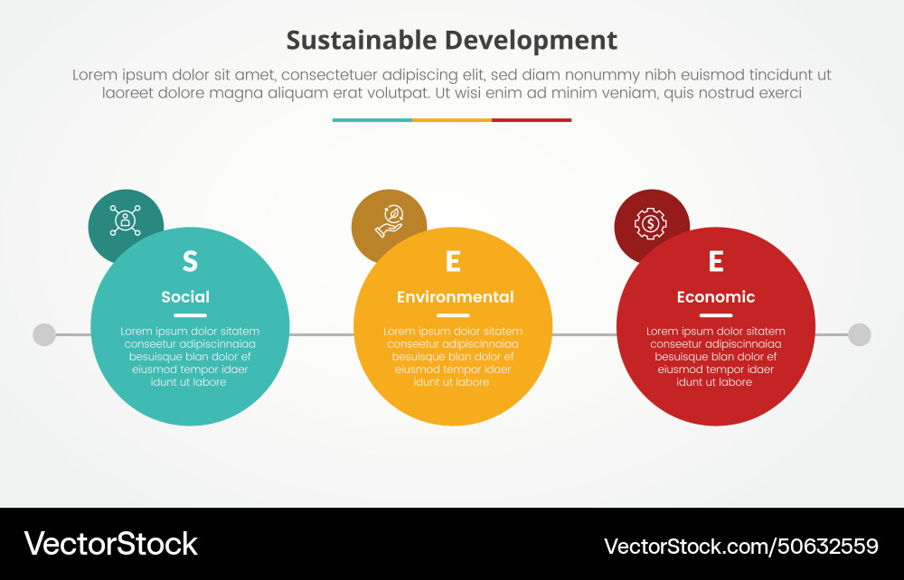 See sustainable development infographic concept Vector Image