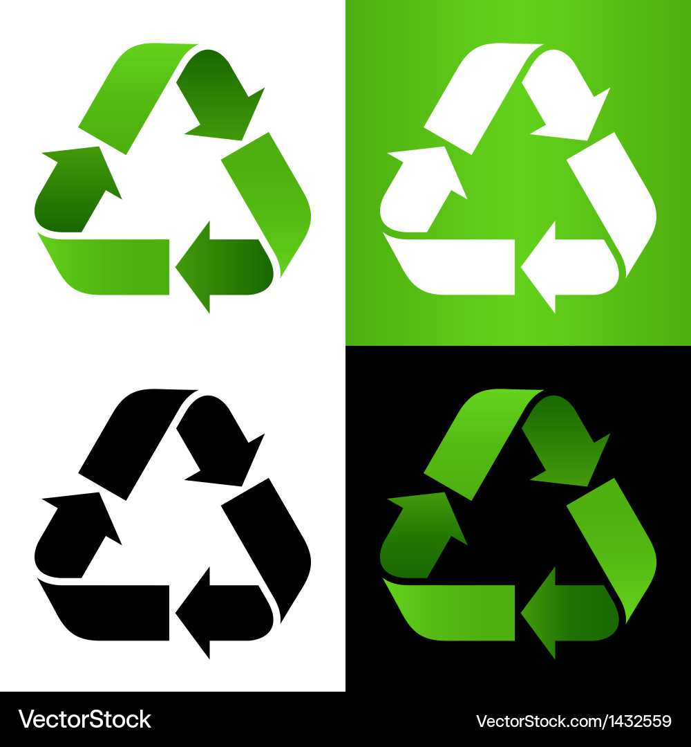 Set of recycle sign Royalty Free Vector Image - VectorStock