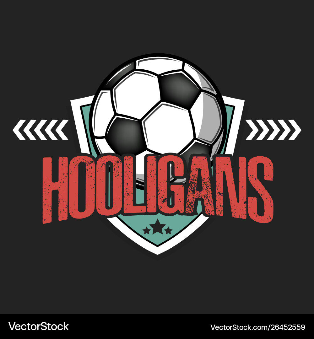 Soccer logo football hooligans Royalty Free Vector Image