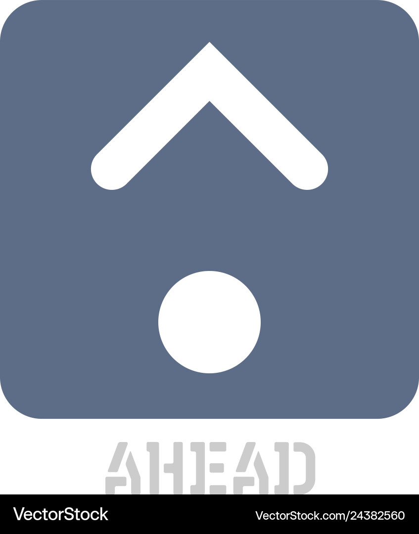 Ahead concept icon on white Royalty Free Vector Image
