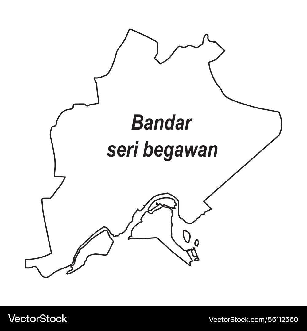 Bandar seri begawan city map design Royalty Free Vector