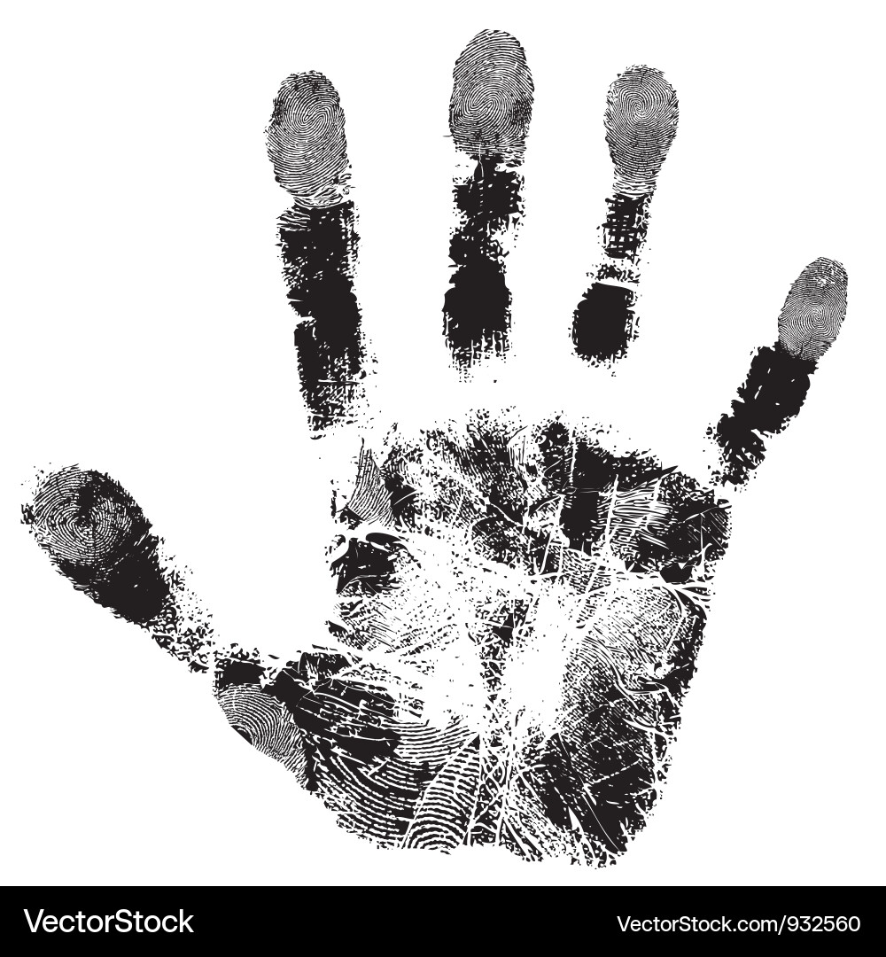 Child's Handprint - Texture Royalty Free Vector Image