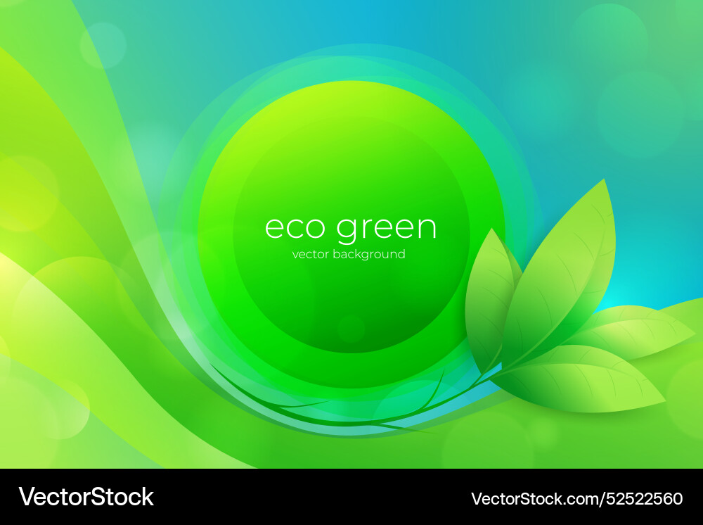Green natural eco concept background Royalty Free Vector