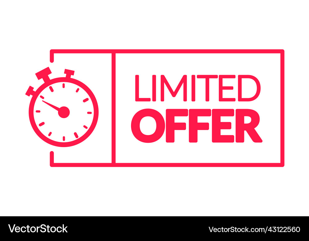 Limited Time Offer Label Royalty Free Vector Image