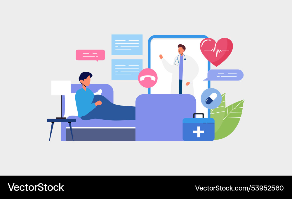 Telemedicine concept Royalty Free Vector Image