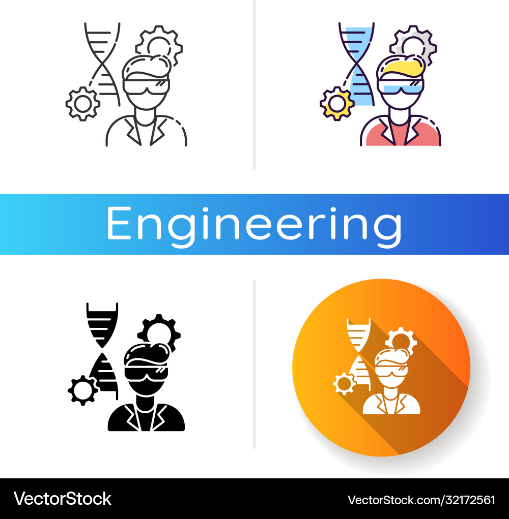 Biomedical engineer icon – Royalty-Free Vector | VectorStock