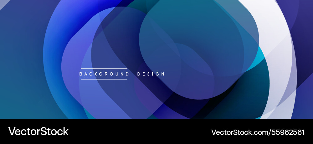 Circular abstract design with overlapping Vector Image