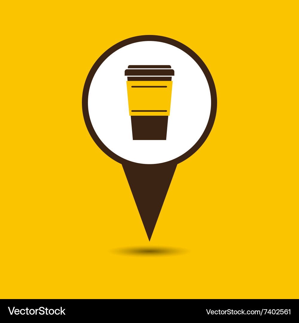 Coffee cup map Royalty Free Vector Image - VectorStock