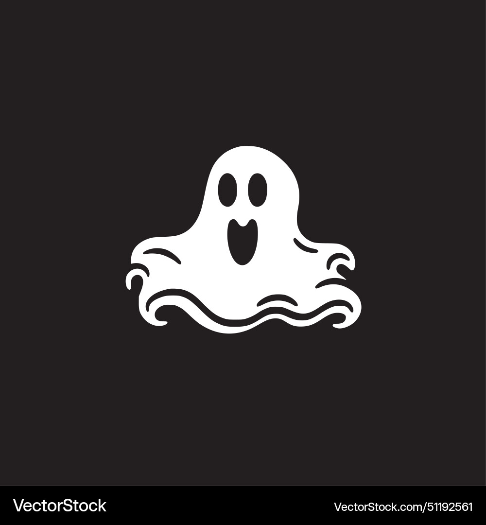 Ghost - black and white isolated icon Royalty Free Vector