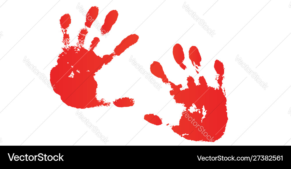 Hand paint print set isolated white background Vector Image