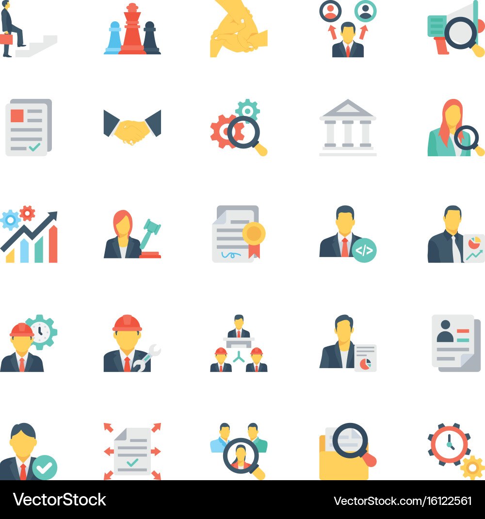 Human resources and management icons 3 Royalty Free Vector