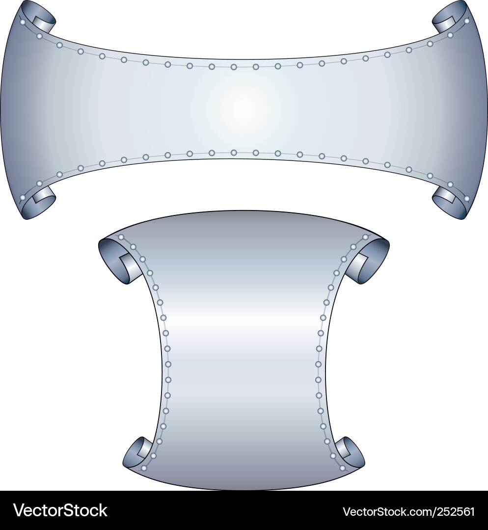 Metallic scrolls Royalty Free Vector Image - VectorStock