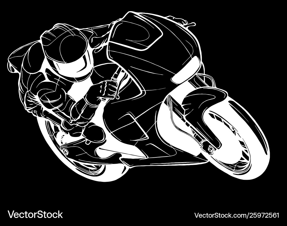 Motorcycle Race Sport Royalty Free Vector Image