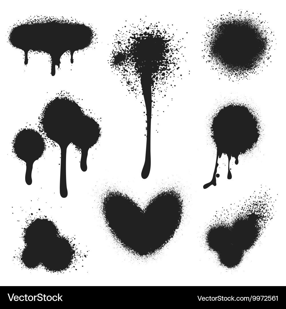 Spray paint set Royalty Free Vector Image - VectorStock