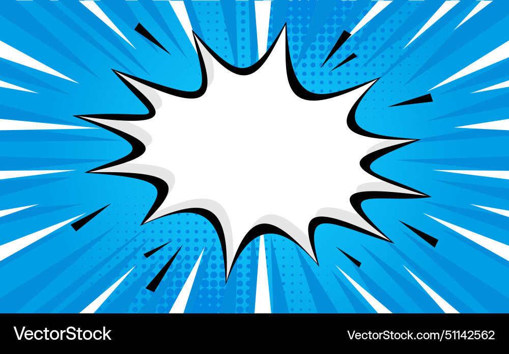 Blue comic cartoon background stars template Vector Image